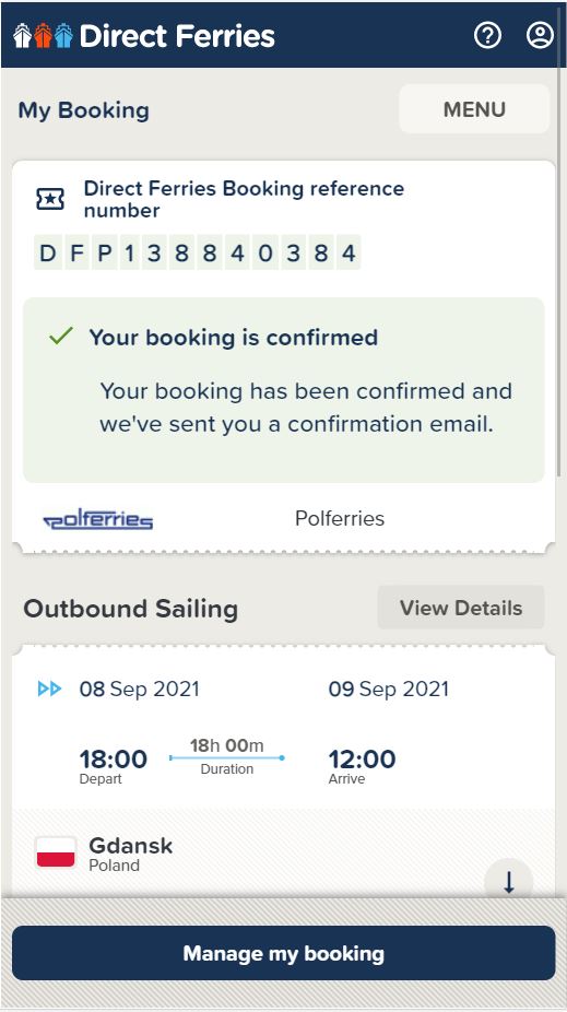 How to cancel your booking through My Account – Direct Ferries
