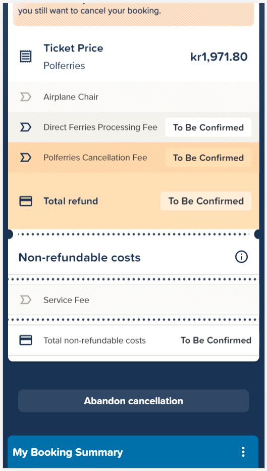 How to cancel your booking through My Account – Direct Ferries