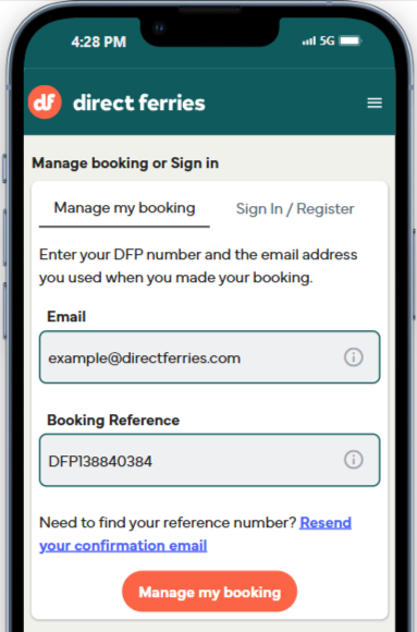 How to log in to My Account – Direct Ferries